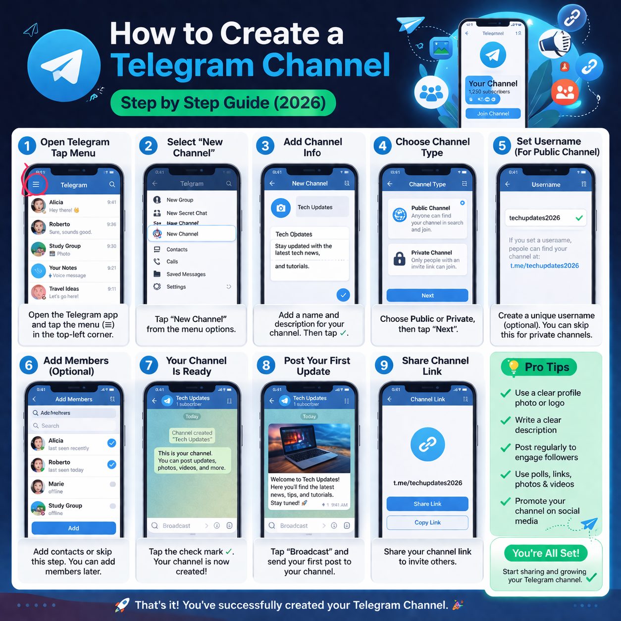 Best Way to Create a Telegram Channel Step by Step (2026)