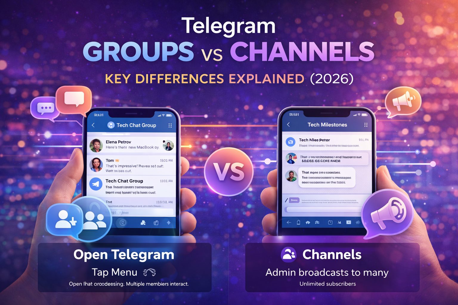 Telegram Groups vs Channels: Best Key Differences (2026)